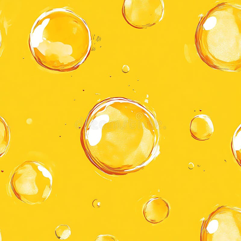 Abstract Yellow Bubbles Background Texture Design Stock Illustration - Illustration of circle ...