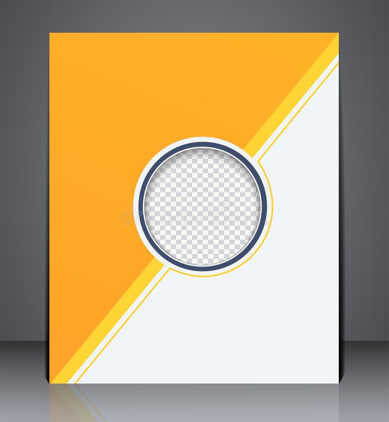 Abstract Yellow Business Brochure, Flyer with an Insert for Photo Stock ...