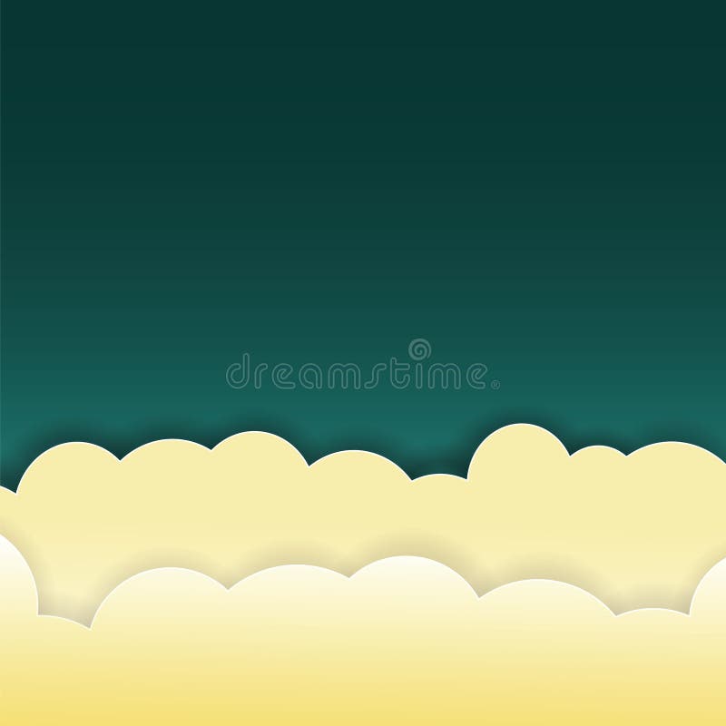 Abstract Yellow Clouds on Dark Stock Vector - Illustration of bright ...