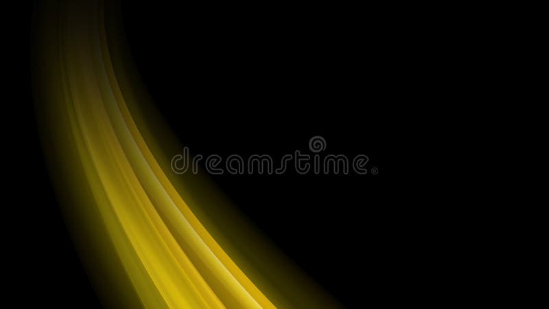 Yellow Curved Lines on a Black Background.Texture or Background Stock ...