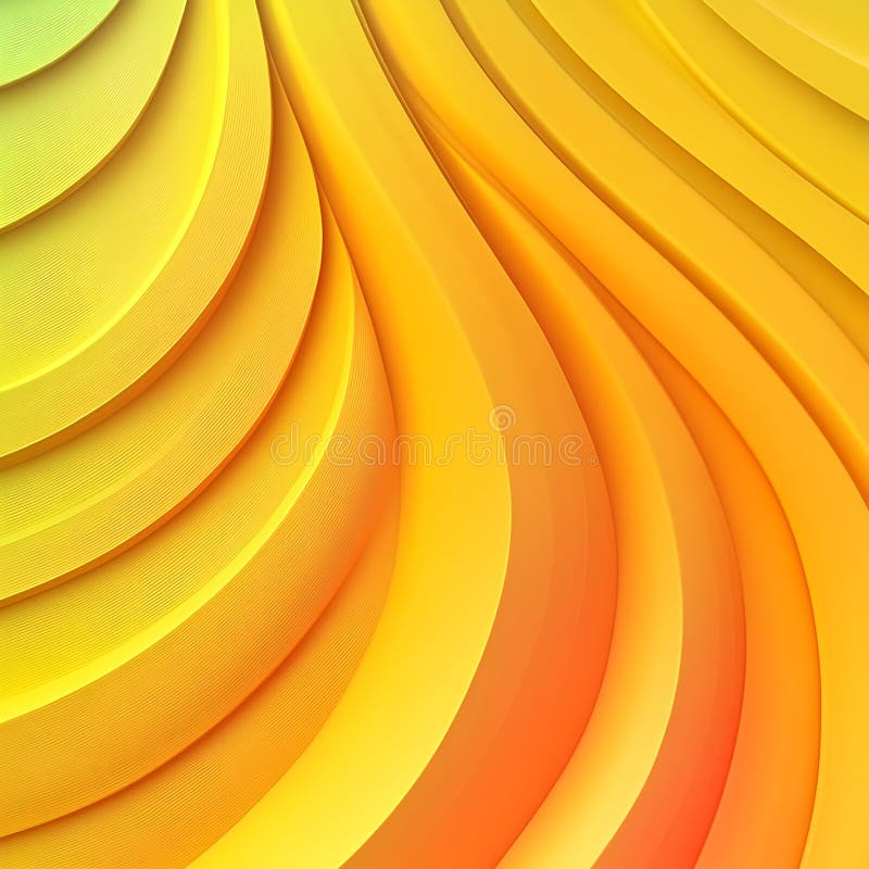 Abstract Yellow Curves, Swirling Gradient Background Design Stock ...