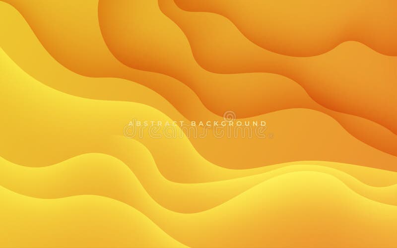 Abstract Yellow Dynamic Wavy Shadow and Light Modern Design Geometric ...