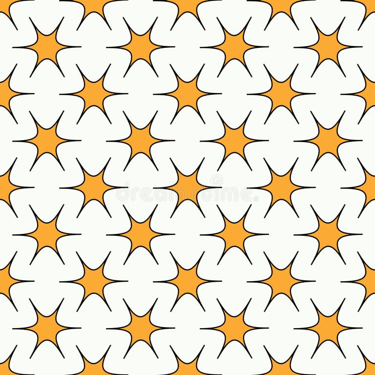 Abstract Yellow Figure Pattern on White Background Stock Vector ...