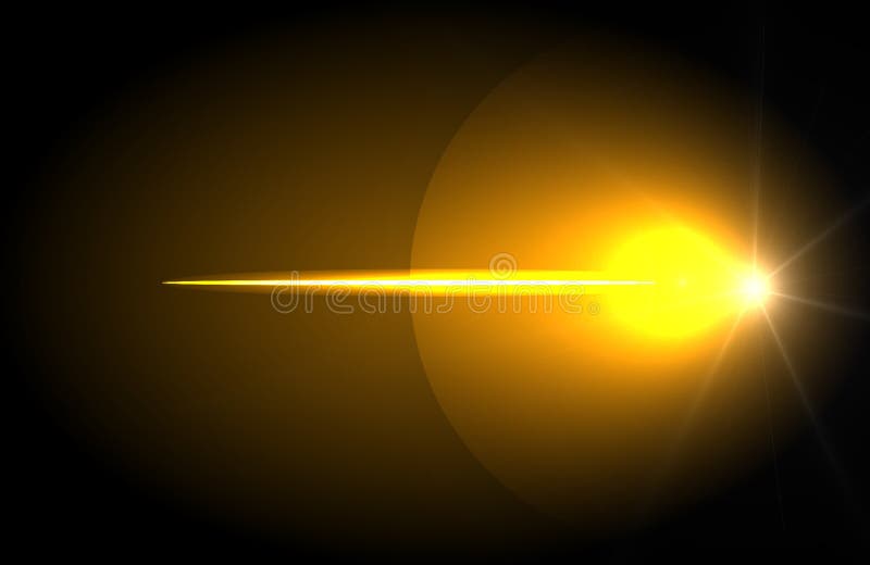 Abstract Yellow Flare Light Speed Lighting Effect Elements Design ...