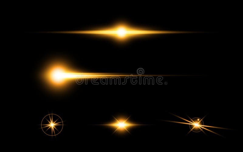 Abstract Yellow Flare Light Speed Lighting Effect Elements Design ...