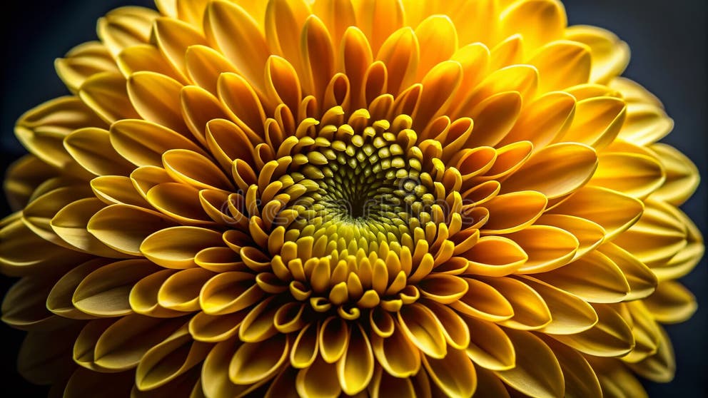 Abstract Yellow Floral Shape a Striking Visual Composition Utilizing ...