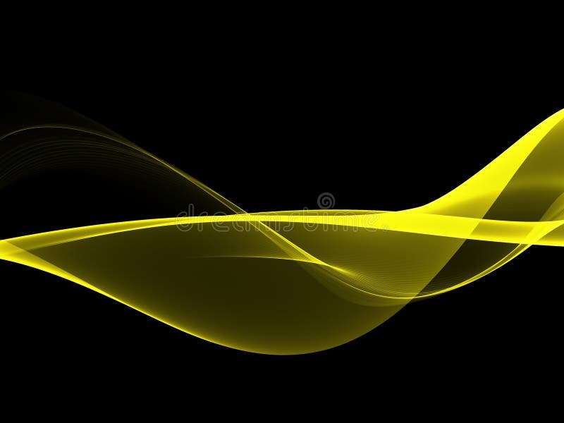 Abstract Yellow Flow Wave Background Stock Illustration - Illustration ...
