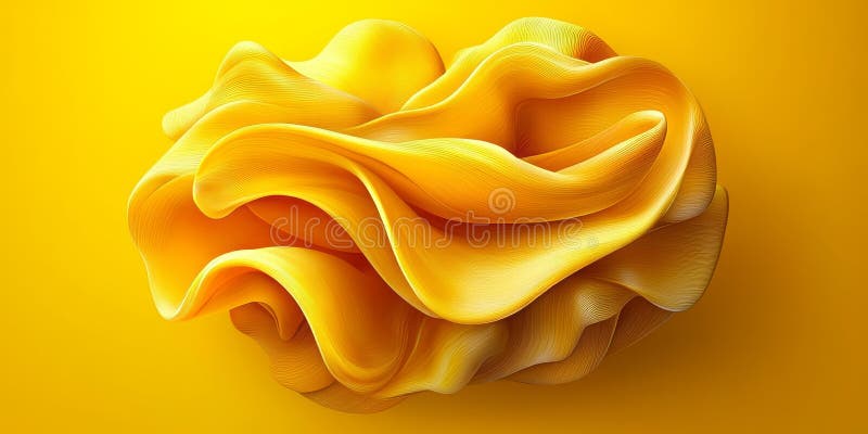 Abstract Yellow Fluid Design a Digital Artwork Inspired by Brushstrokes ...