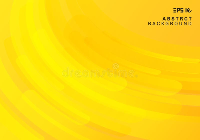 Abstract Yellow Geometric Background and Dynamic Curve Fluid Motion ...