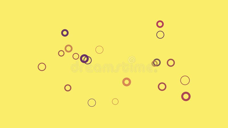 Abstract Yellow Geometric Pattern Background with Random Object Stock ...