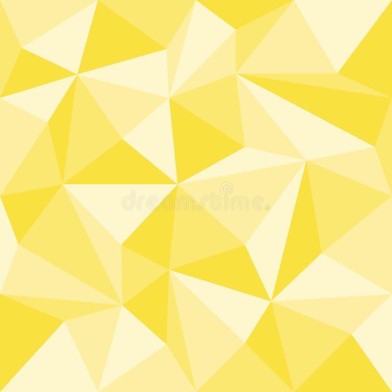Abstract Yellow Geometric Seamless Pattern with Triangles, Vector Stock ...