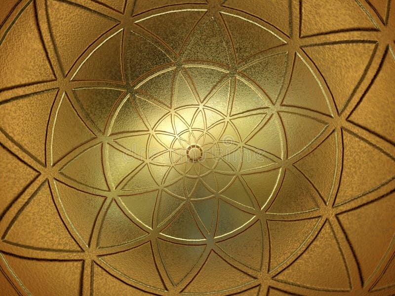 Abstract Yellow Gold Metal Effect Background with Embossed Pattern ...