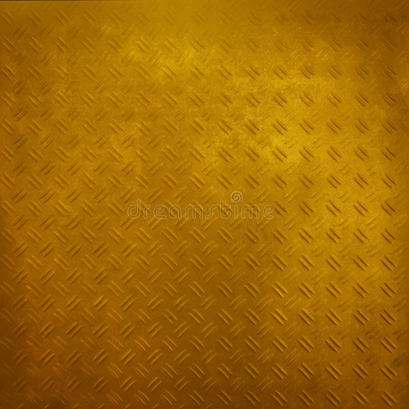 Abstract Yellow Golden Colored Checker Plate Texture Square Background ...