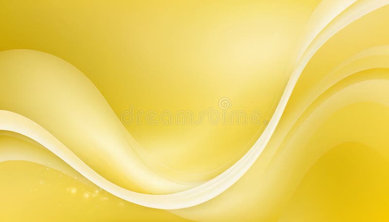 Abstract Yellow Gradient Background Mockup, Smooth Yellow Silk Wave ...