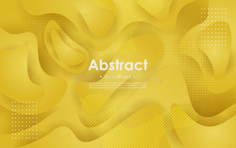 Abstract Yellow Gradient Wavy Light Liquid Color with Geometric Shape ...