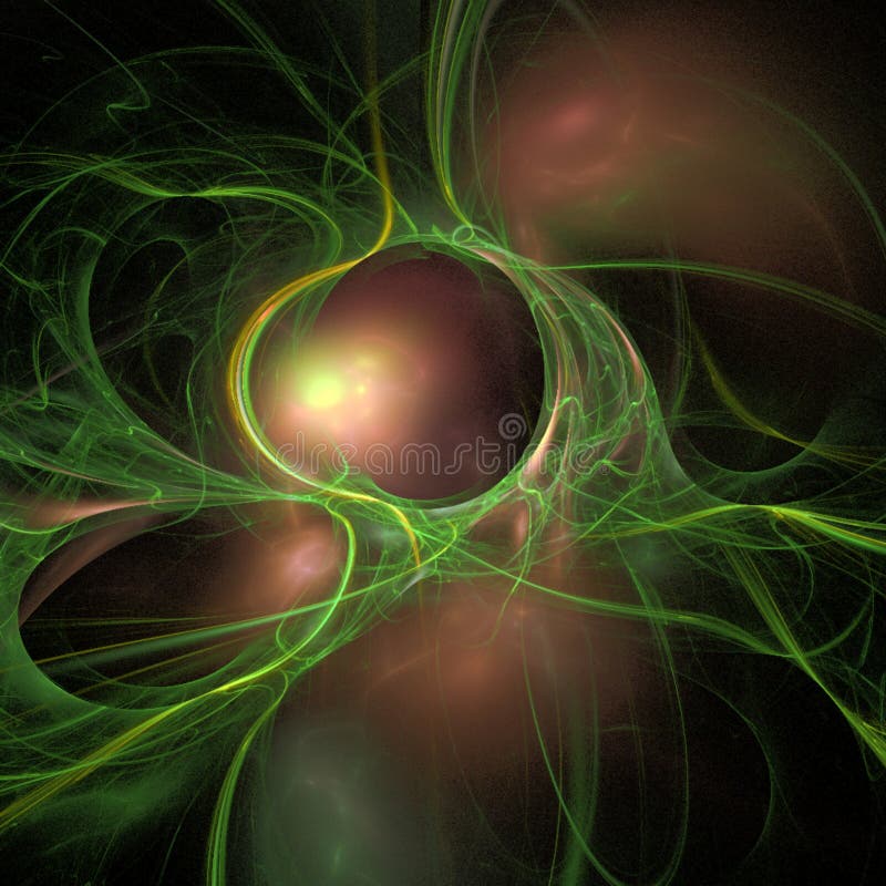 Abstract Yellow-green Pattern on a Black Background, Design Stock ...