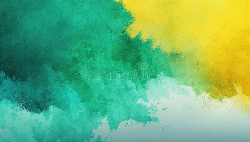 Abstract Yellow, Green and Teal Watercolor Wallpaper Made with ...