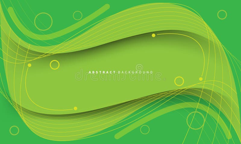 Abstract Yellow Green Wave Curve Geometric Luxury Background Vector ...