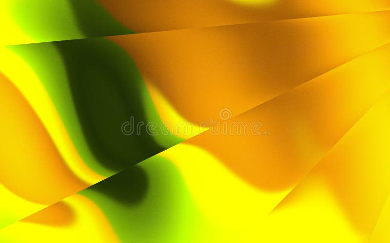 Abstract Yellow and Green Wave Patterns. Stock Illustration ...