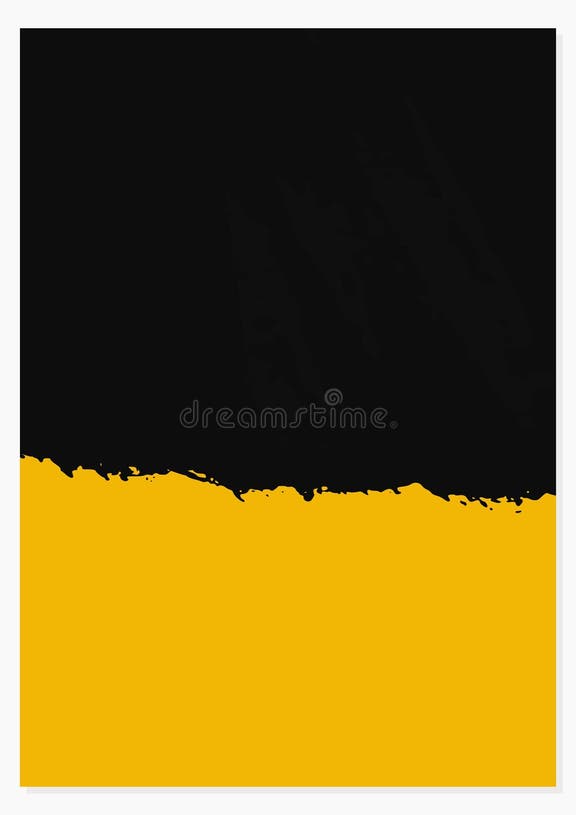 Abstract Yellow Grunge Scratch Flyer Template Stock Vector ...
