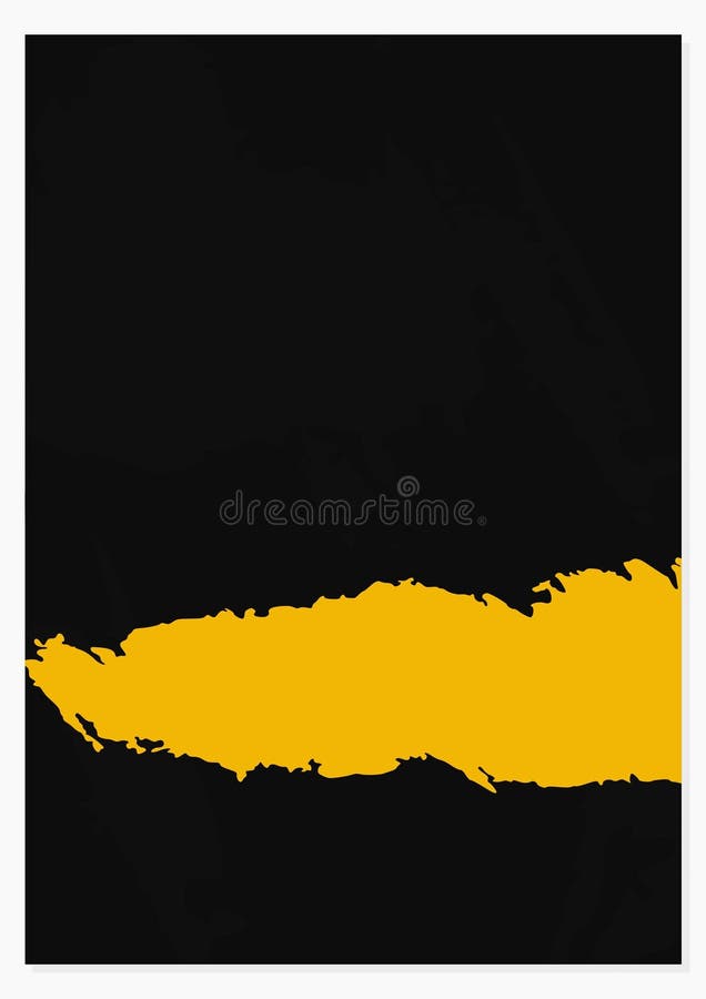 Abstract Yellow Grunge Scratch Flyer Template Stock Vector ...