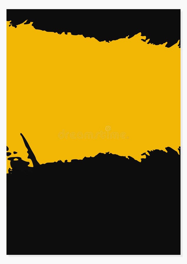 Abstract Yellow Grunge Scratch Flyer Template Stock Vector ...