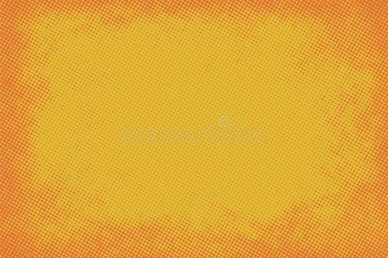 Abstract Yellow Halftone with Pop Art Texture. Creative Dot Frame ...