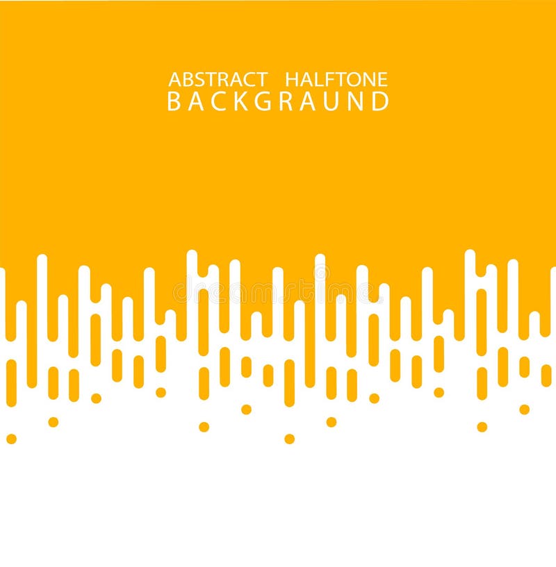 Abstract Yellow Halftone Rounded Lines Halftone Transition. Vector ...