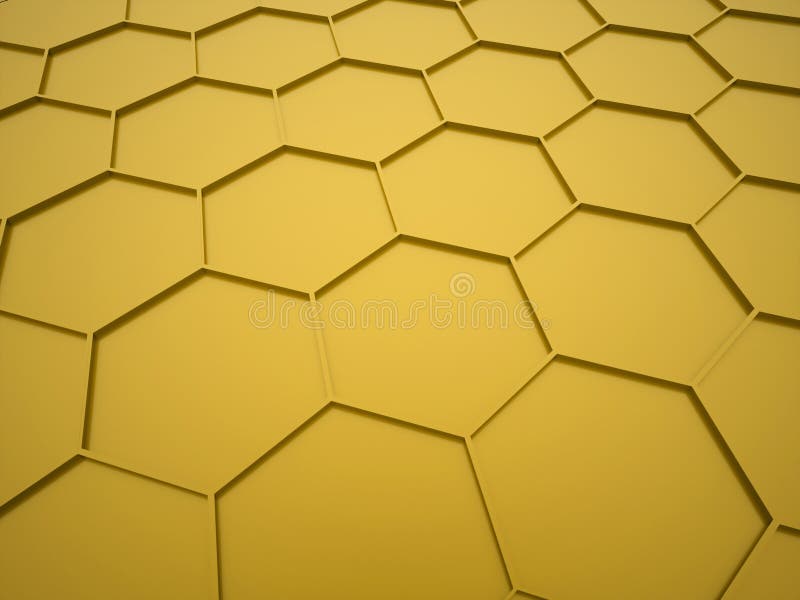 Abstract Yellow Hexagonal Background Stock Illustration - Illustration ...