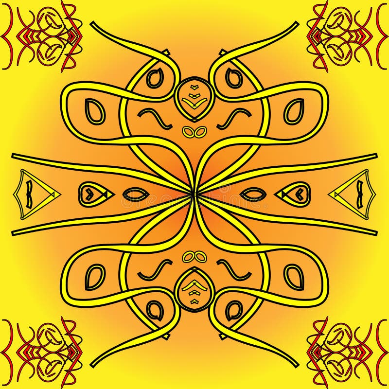 Abstract Yellow Indigenous Background Stock Vector - Illustration of ...