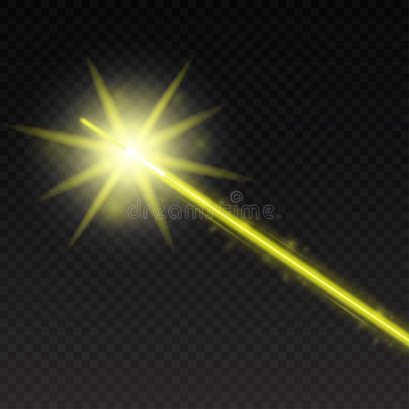 Yellow laser beams pack stock vector. Illustration of glare - 90730096