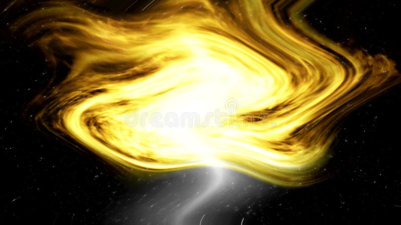 Abstract Yellow Lights Galaxy Wavy Composition on Dark Background Stock ...