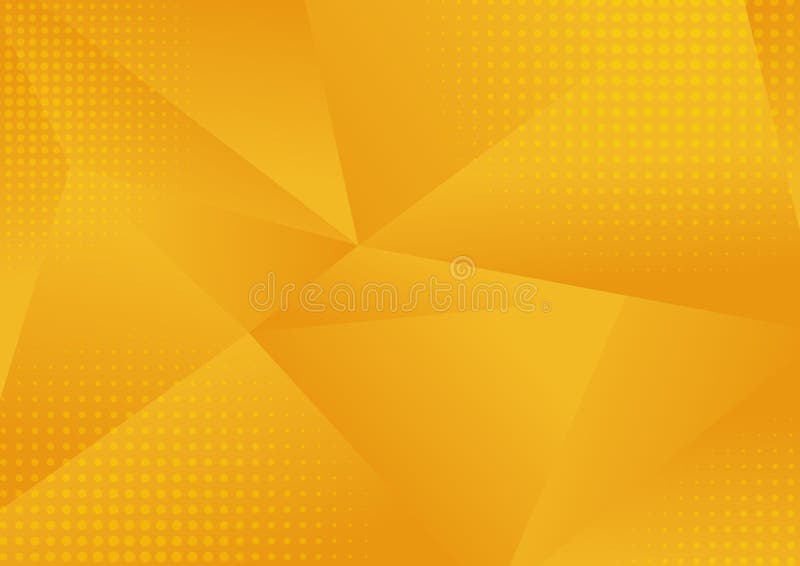 Abstract Yellow Low Polygon Geometric Consisting of Triangles of Different Sizes and Colors ...