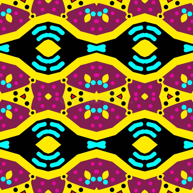 Abstract Yellow Magenta Seamless Pattern Stock Vector - Illustration of ...