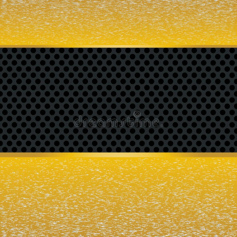 Abstract Yellow Metal Stripes on Texture. Stock Vector - Illustration ...