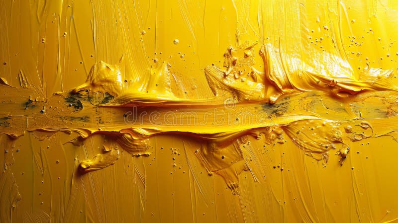 Abstract Yellow Oil Paint Texture, Close-up. Artistic Background with ... Abstract Yellow Oil Paint Texture, Close-up. Artistic Background with ...