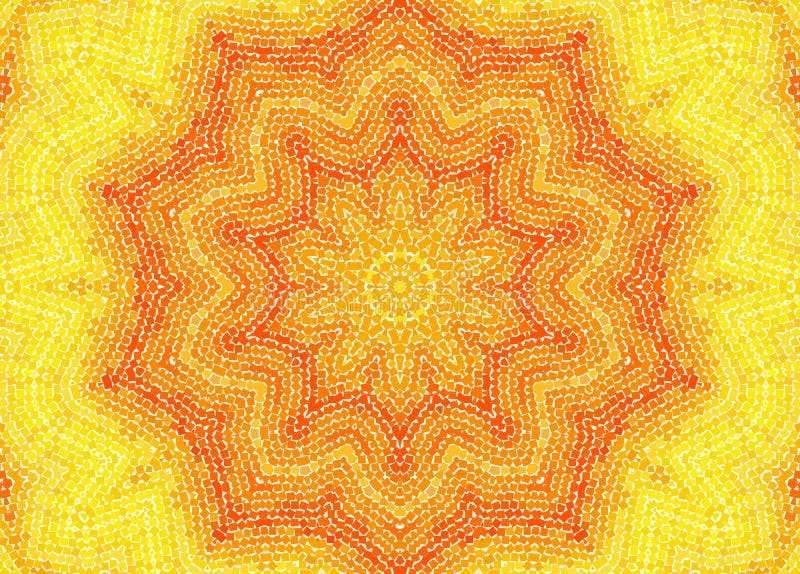 Abstract Yellow and Orange Concentric Pattern Stock Illustration ...