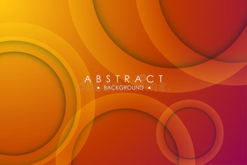 Abstract Yellow Orange Gradient Circle Papercut Dimension Layers ...