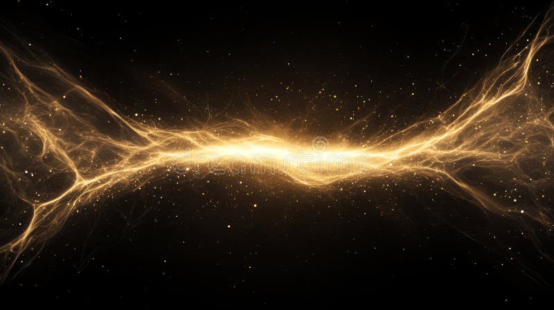 Abstract Yellow and Orange Pattern on Black Background, a Modern Art ...