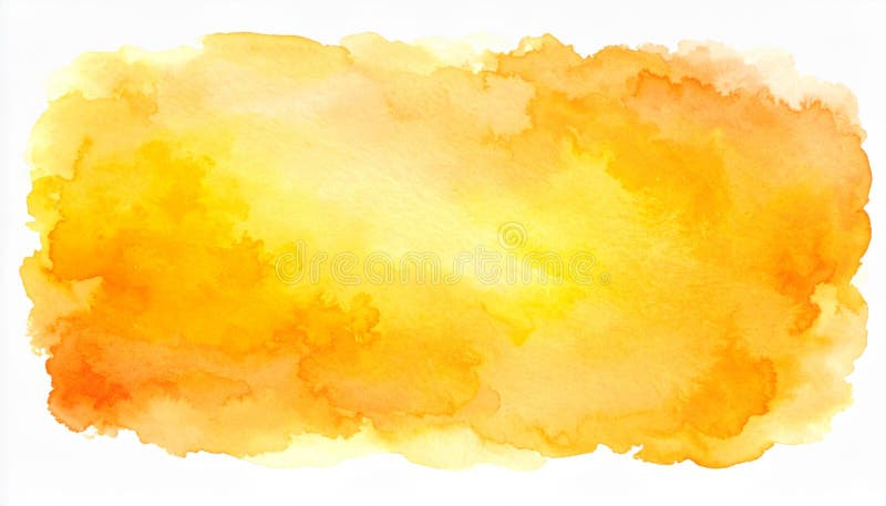 Abstract Yellow and Orange Watercolor Wash Background Stock ...