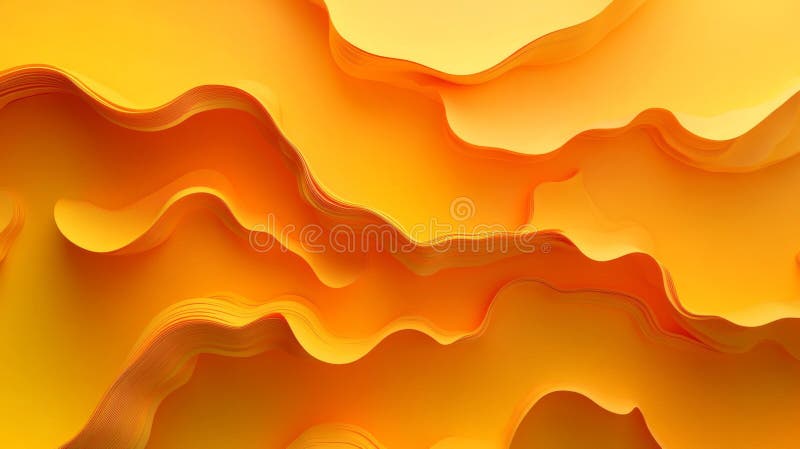 Abstract Yellow and Orange Wave Background Texture Stock Illustration ...