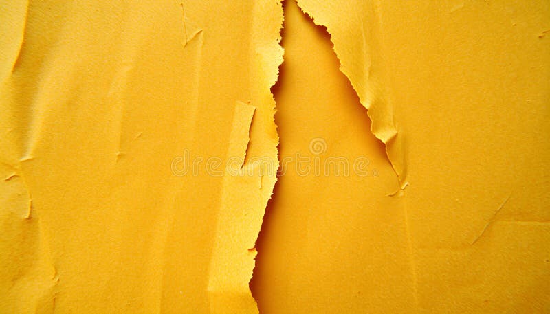 Abstract Yellow Paper Texture with Torn Edges and Rough Surface Stock ...