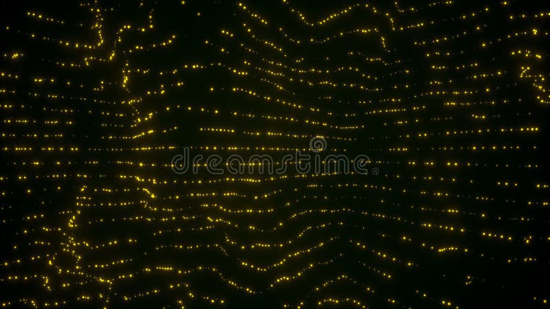 Abstract Yellow Particles Background Stock Illustration - Illustration ...