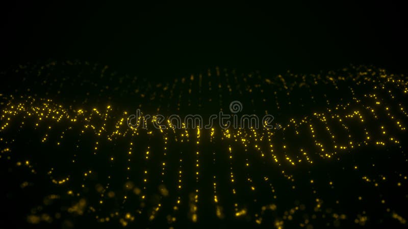 Abstract Yellow Particles Background Stock Illustration - Illustration ...