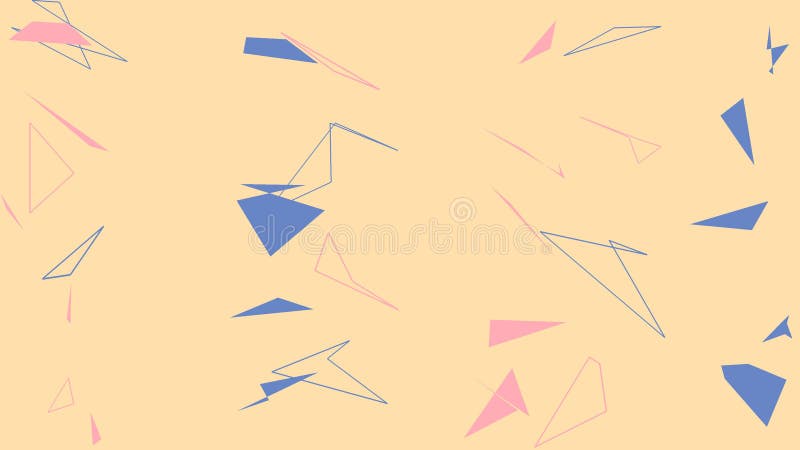 Abstract Yellow Pattern Background with Random Object Stock ...