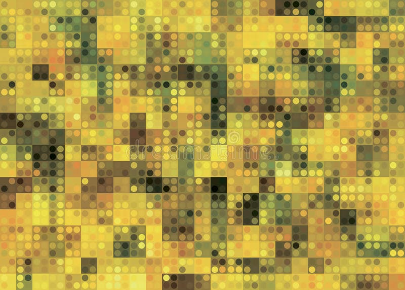 Yellow Abstract Pixel Background Stock Illustration - Illustration of ...