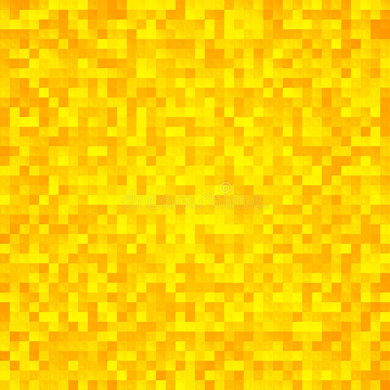 Abstract Yellow Pixel Mosaic Seamless Background Stock Vector ...