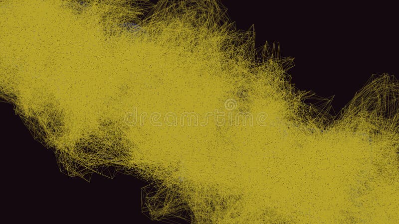 Abstract of Yellow Powder Explosion on Black Background. Yellow Powder ...