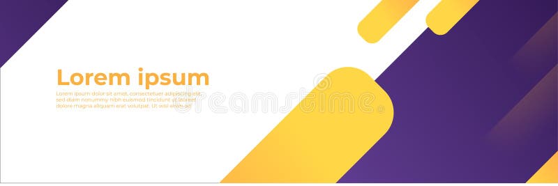 Abstract Yellow Purple Banner Design Web Template Set. Horizontal ...