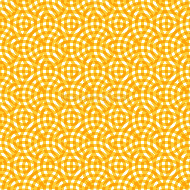 Abstract Yellow Seamless Pattern with Round Stock Vector - Illustration ...